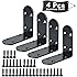 Amazon.com: Tulead 4PCS Black Metal Corner Right Angle Bracket 90 ...
