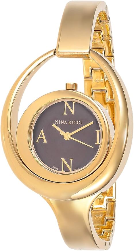 NINA RICCI Women's Brown Dial Stainless Steel Band Watch - NR030.42.85. ...