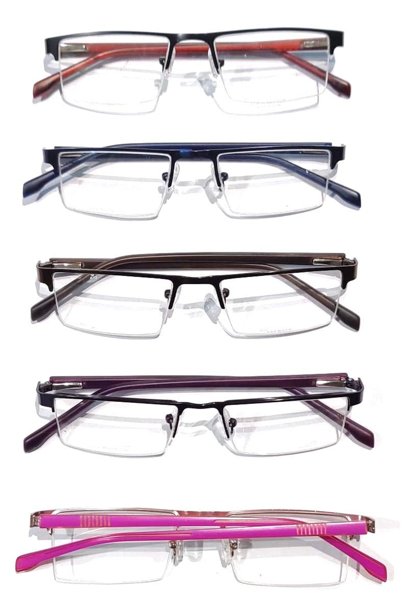 TSO Supra Metal Frame Spectacles(OPT11_Multicolor)Combo of 5: Amazon.in ...