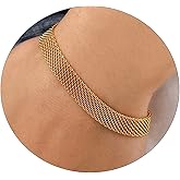 ChicSilver 925 Sterling Silver Cuban Link Bracelet for Women White Gold Plated Simple Durable ...