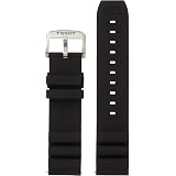 Tissot Men's PRC 200 19mm Black Leather Band Strap for T055417 or ...