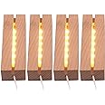 Amazon.com: Lyshujli 4Pcs 6“ Wooden LED Light Display Stand Base ...