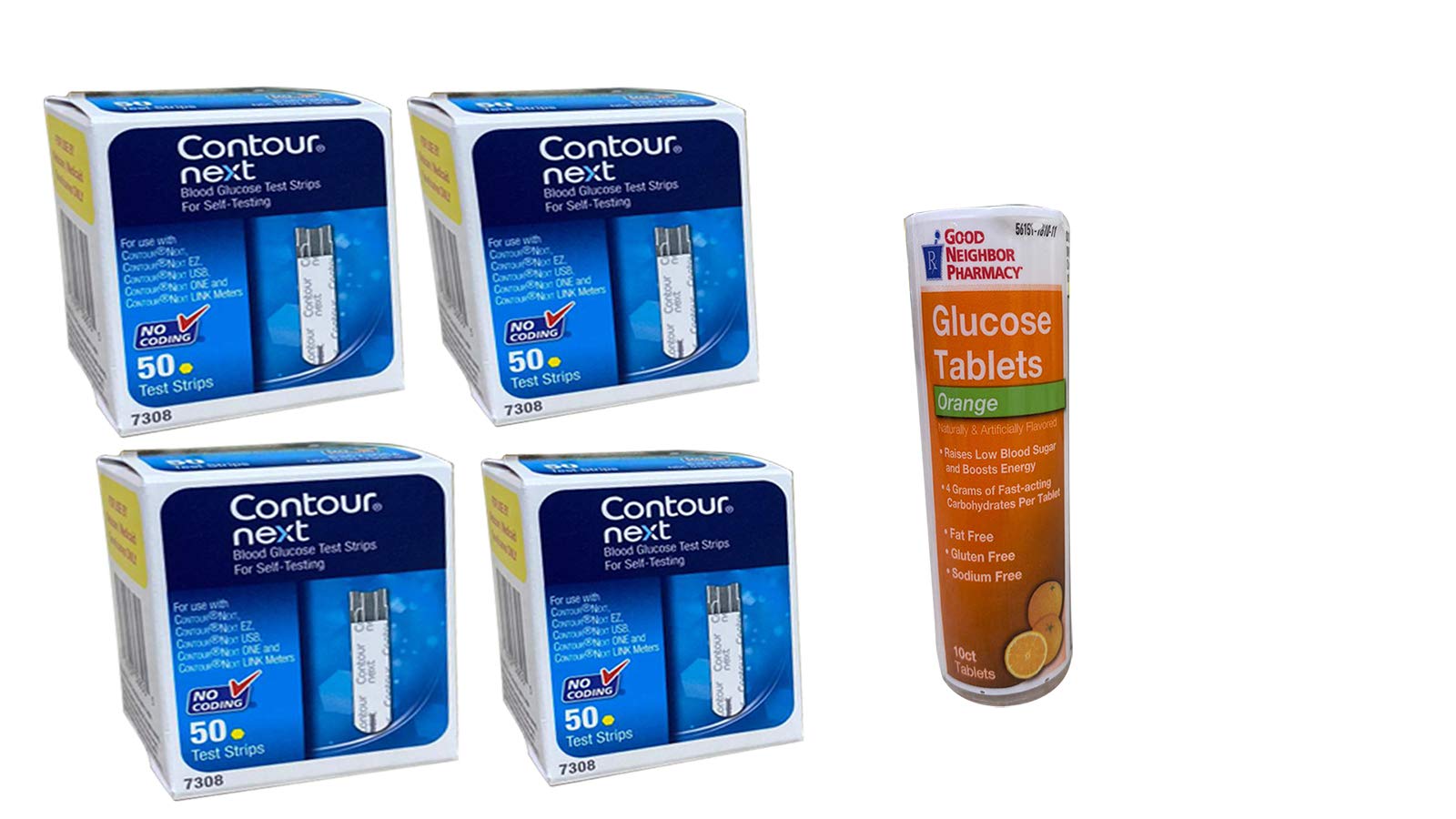 Mua Test Strips (Diabetic) 4 Boxes 200 Count 7308 with Glucose Tablets ...