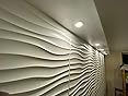 Art3d PVC 3D Wall Tiles for Interior Wall Decor, Matt White Wave, 50 ...