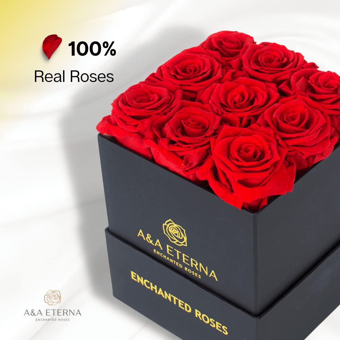 Mua A&A ETERNA - ENCHANTED ROSES 9 Red Roses Preserved in a Black ...