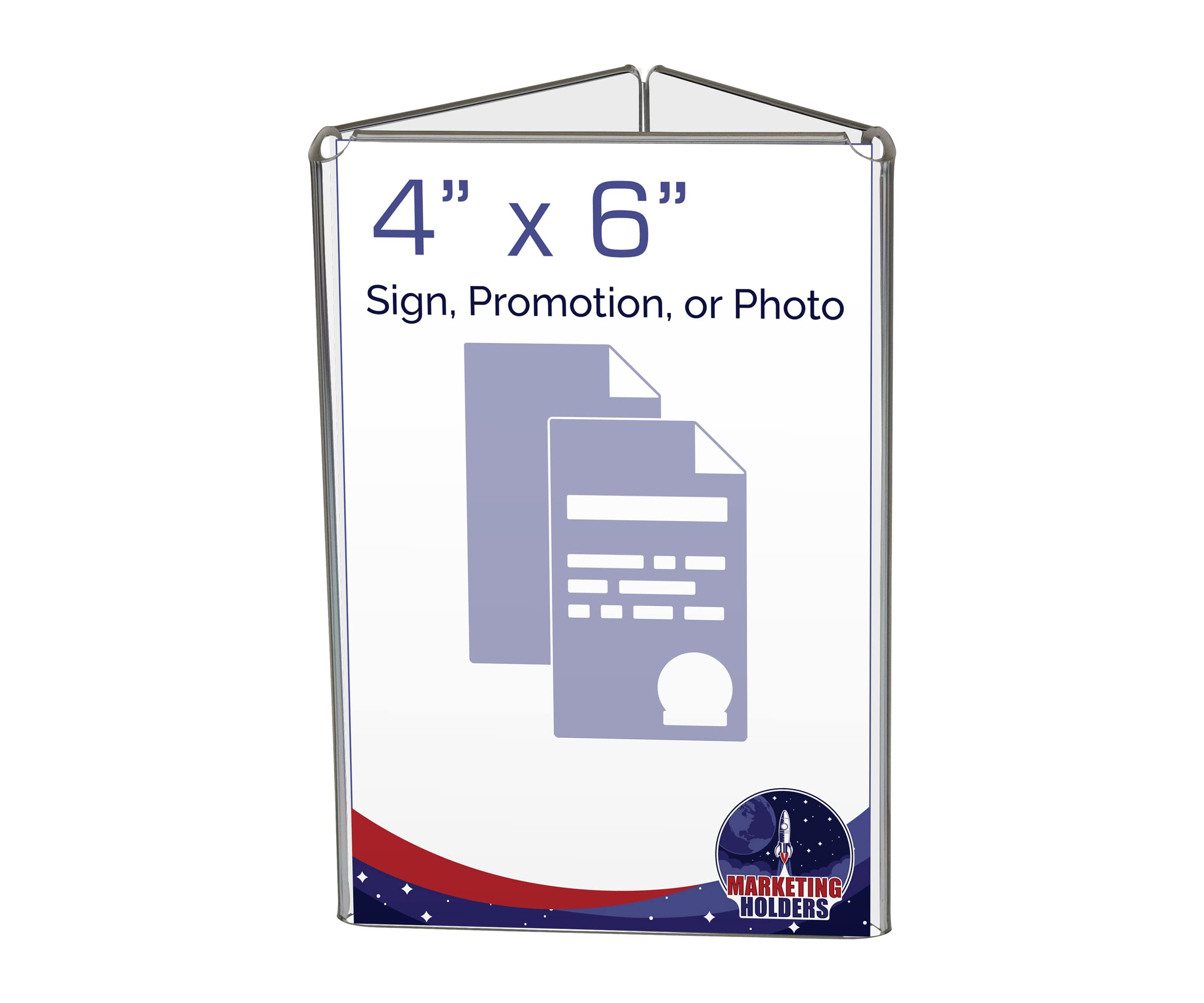 Mua 10 Pack Sign Holder Multi Sided 4 x 6 Inch Clear Acrylic Counter ...