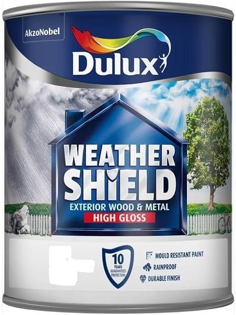 Dulux Weather Shield Exterior High Gloss Paint, 750 ml - Gallant Grey ...