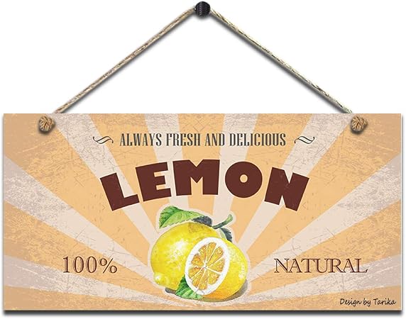 Lata de 20 x 30 cm, diseño de limón con texto en inglés "Always Fresh ...