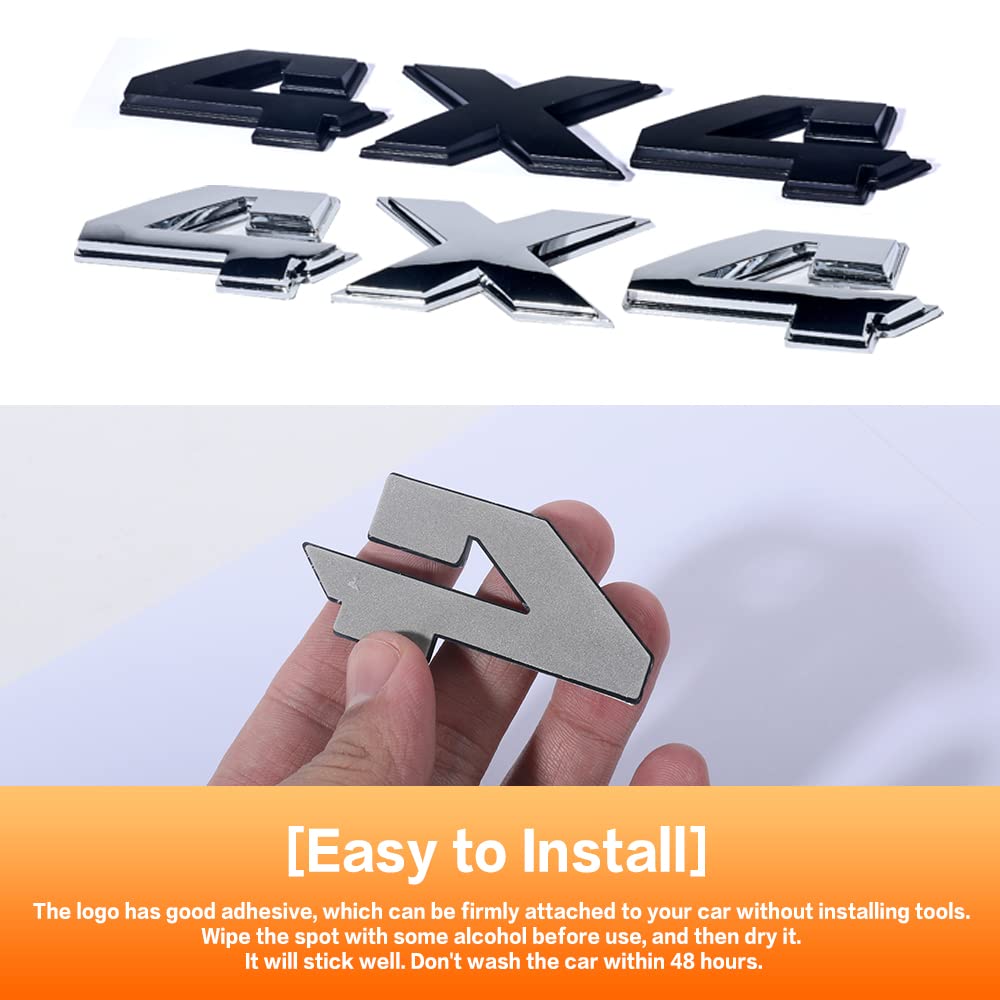 Mua 4x4 Emblem Sticker, 8 Inch 3D Chrome Emblem Sticker Replacement ...