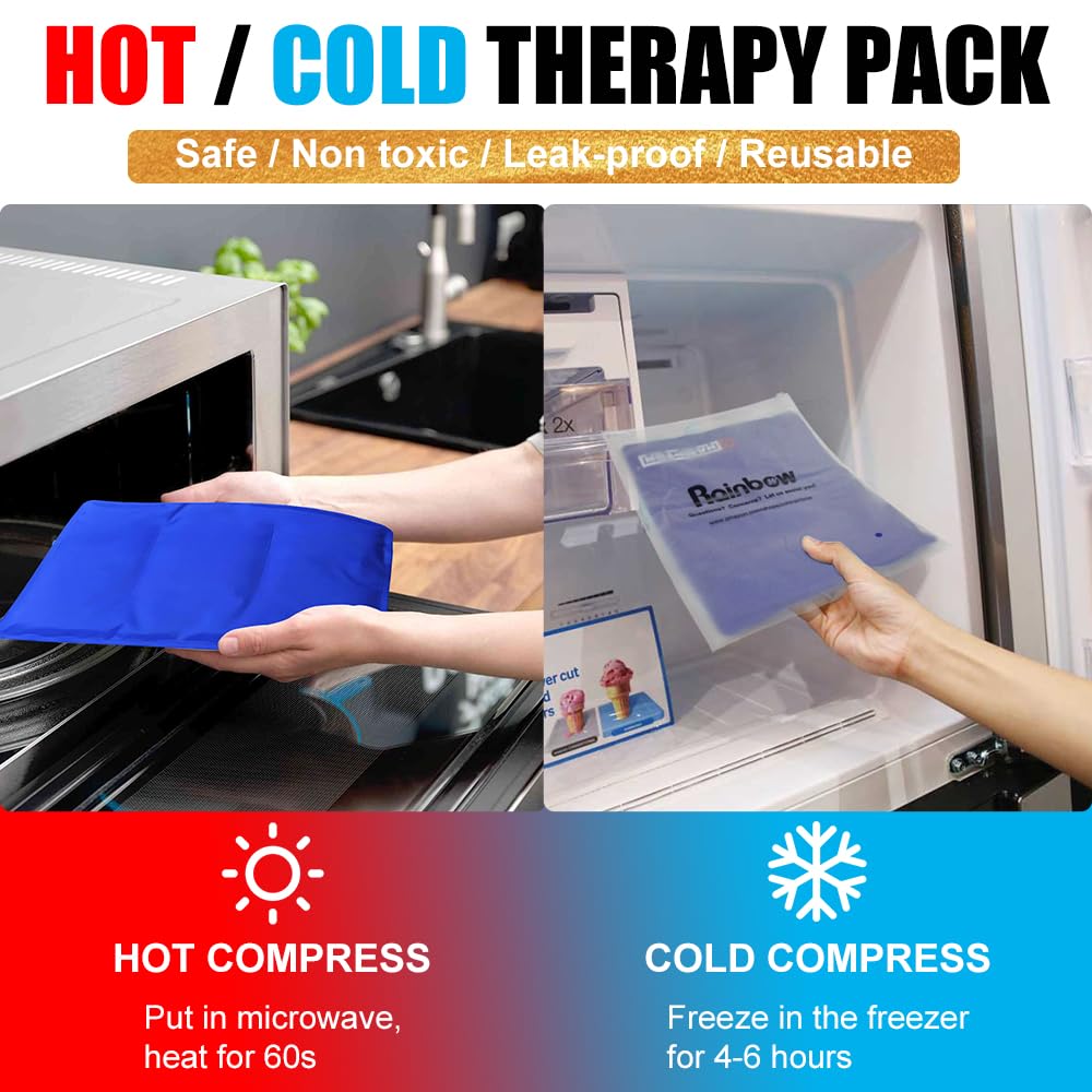 Mua RAINBOW Gel Ice Packs for Injuries Reusable, Hot Cold Therapy Ice ...