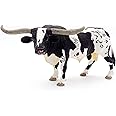 Amazon.com: Gemini&Genius Longhorn Cow Toy Action Figure, Farm Animal ...