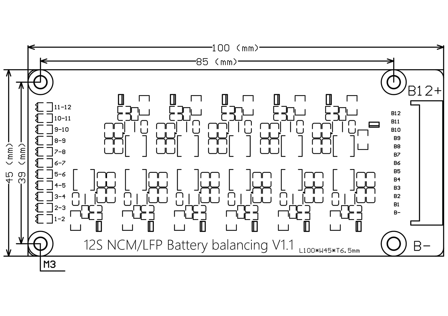 Mua 12S 36V 48V 50.4V 1.2A Li-ion Lipo Lifepo4 LFP Battery Active Equalizer BMS Balancer ...