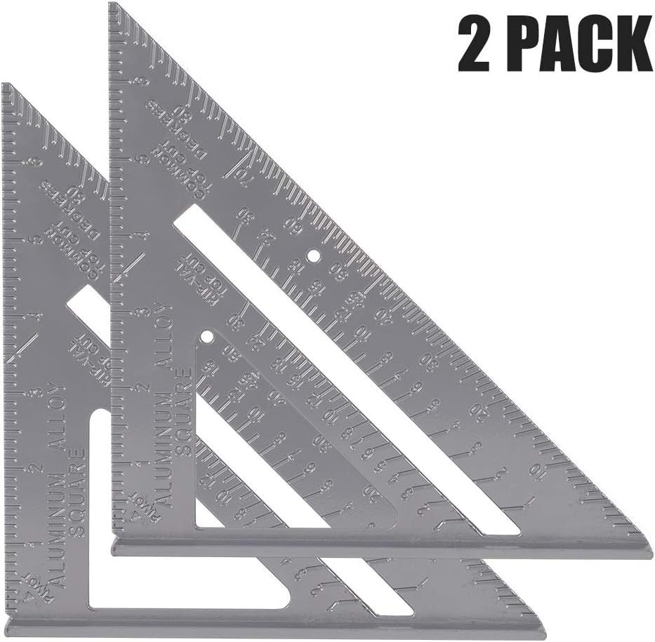 Xinzistar 2 Pcs 7 Inch Speed Square Rafter Square Triangle Layout Tool ...