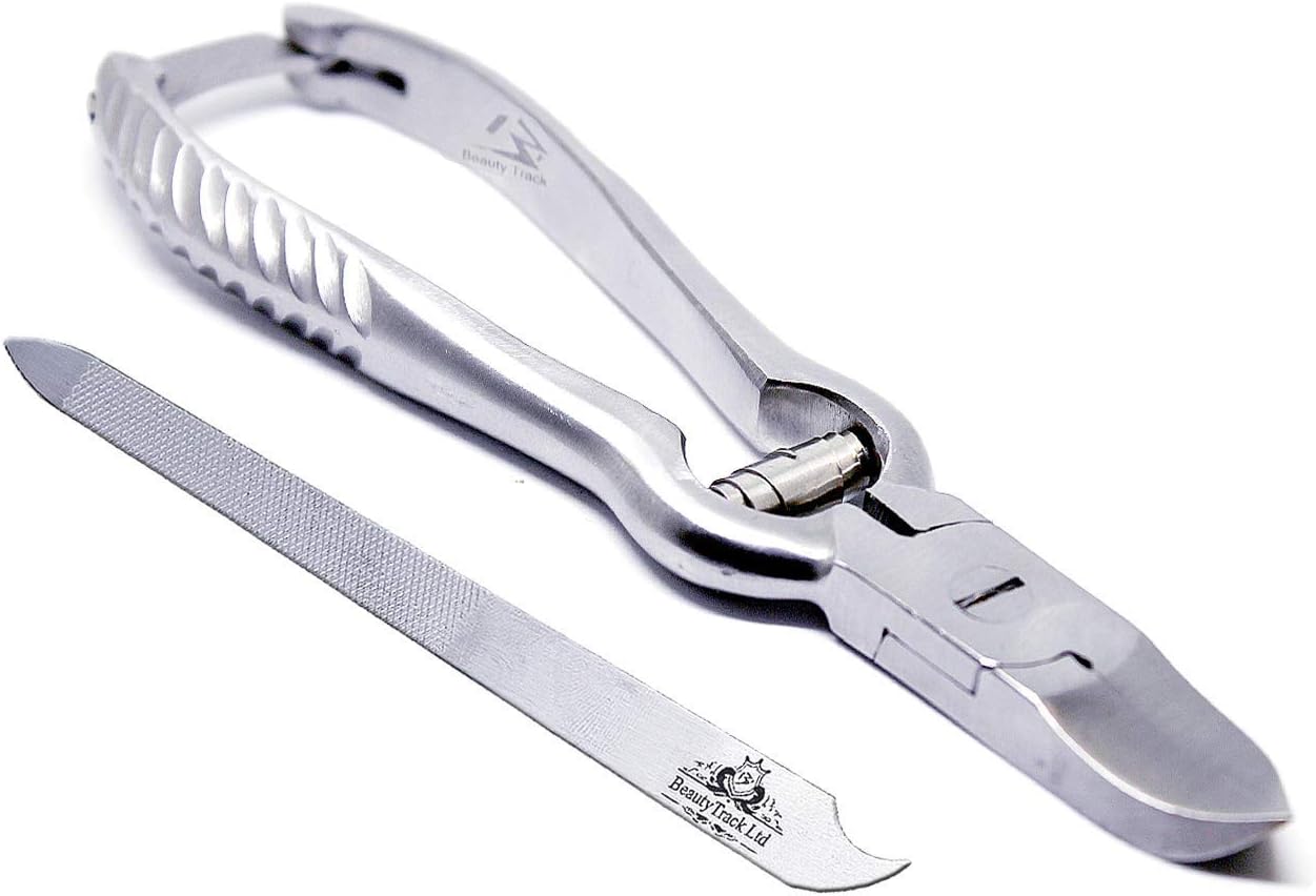 BeautyTrack Power Toe Nail Cutters Clippers Trimmer Barrel Spring ...