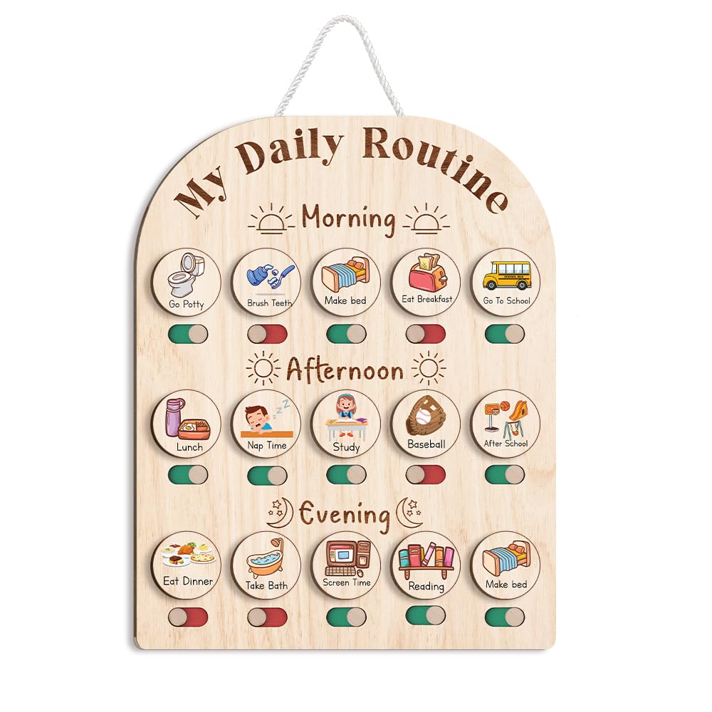 Daily Routine Chart for Kids, Visual Schedule, Routine Chart for ...
