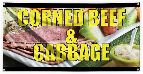 Amazon.com : Corned Beef & Cabbage Outdoor Advertising Printing Vinyl ...