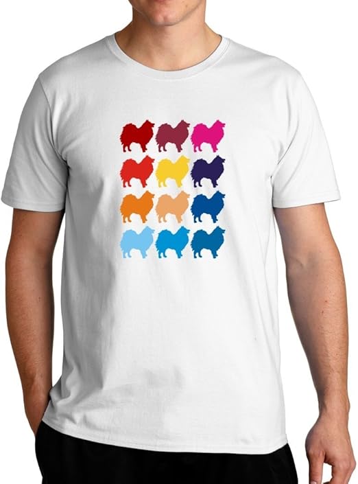 Eddany Colorful German Spitz T-Shirt: Amazon.co.uk: Clothing