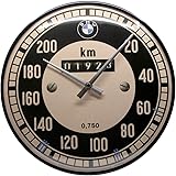 Amazon.com: Nostalgic-Art Retro Wall Clock, BMW – Logo – Gift idea for ...