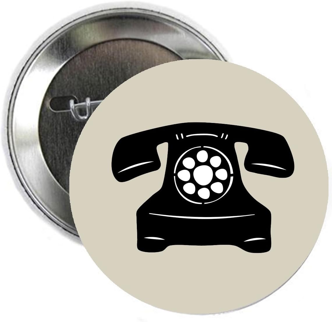 Amazon.com: Rotary Phone Button Brooch Badge 1.25"