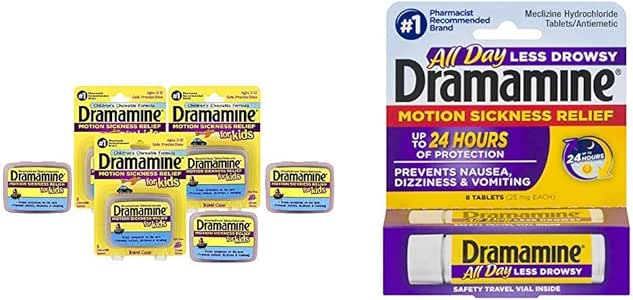 Amazon.com: Dramamine Less Drowsy Family Pack (3- Kids Chewable Tablets ...
