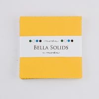 Amazon.com: Bella Solids 30's Yellow Charm Pack 42 Squares 5" Moda ...
