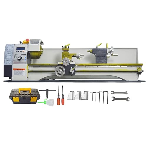 INTBUYING 8"x32" Benchtop Metal Lathe Machine 1100W Brushless Gearless ...