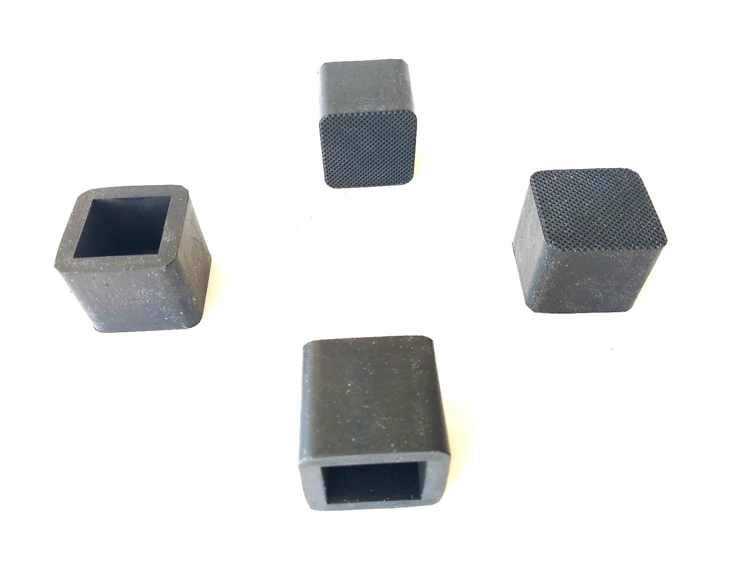 Lot of 4 Square Rubber Caps/Feet Tips for Chairs, Stools, Table Legs ...