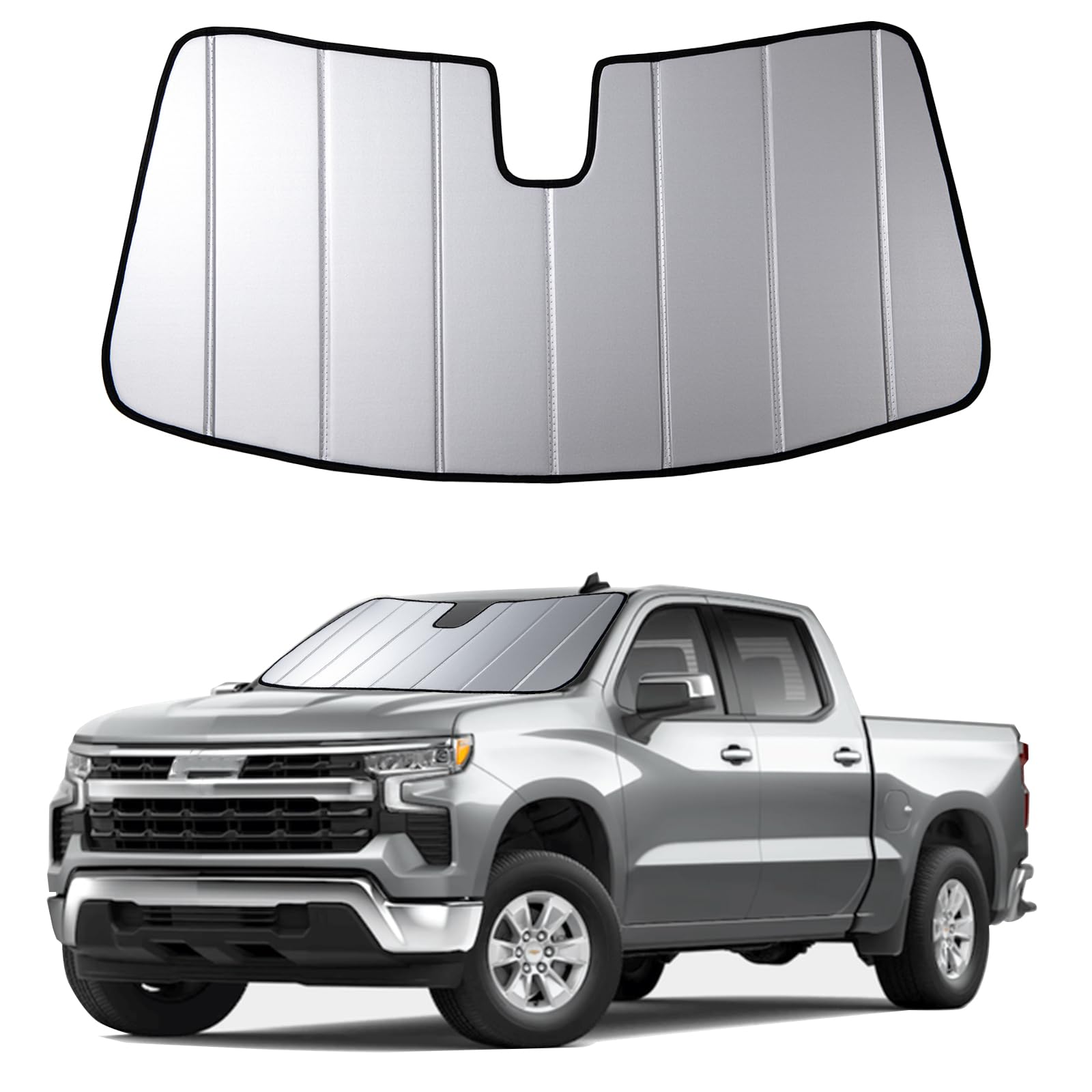 Automost Windshield Sun Shade Compatible with Chevrolet Silverado 1500 ...