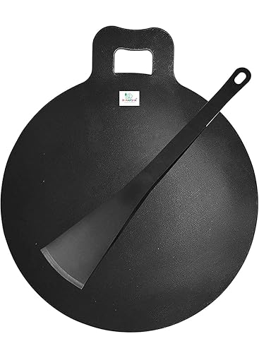 Nakshathra Dosa Tawa - Large Size Iron Dosa Kallu Cookware - 14 In with ...