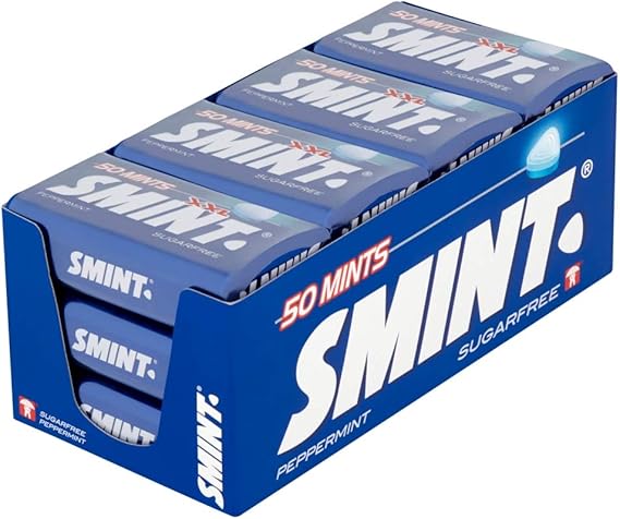 Smint Mints Peppermint, Sugar Free, 12 Packs with 50 Mints: Amazon.com ...