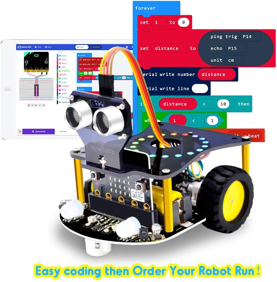 Keyestudio Micro:bit Mini Smart Robot Car V2.0 for Arduino (No Micro ...