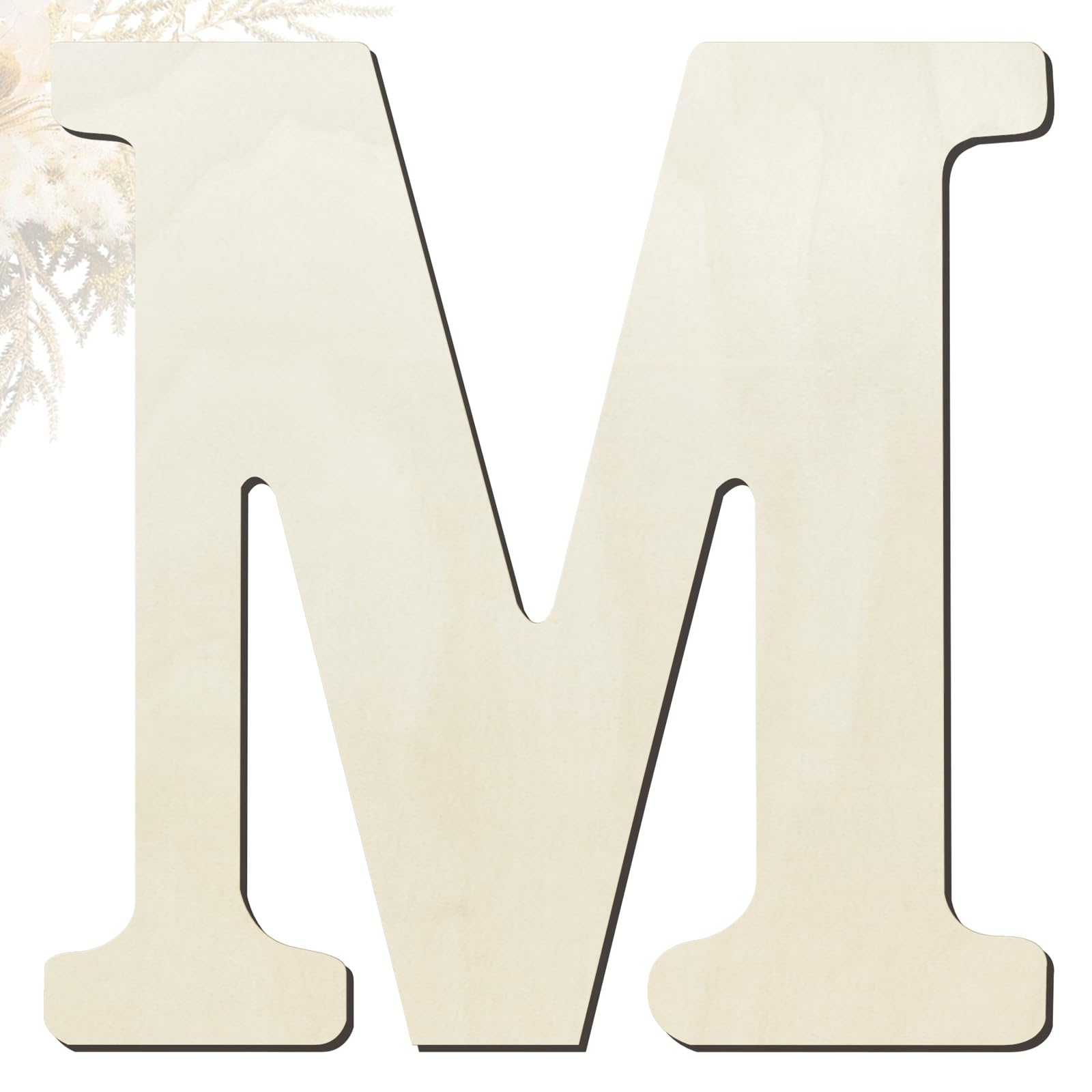 WOODOUNAI 15 Inch Large Wide Body Wooden Letters Unfinished Wood ...