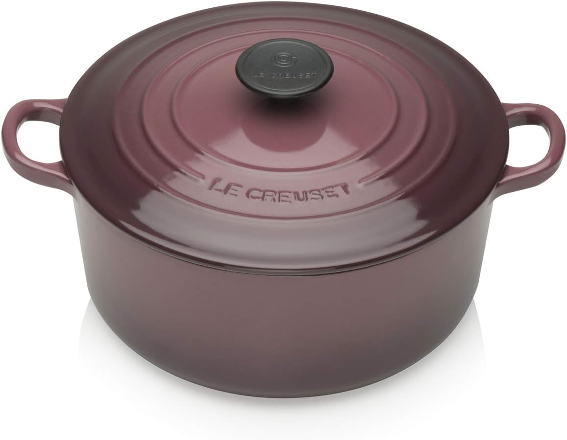 Le Creuset 25001247184461 Round Casserole Dish With Lid, Fig, 24 cm, 4. ...