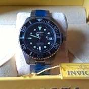 Amazon.com: Invicta Men's 0420 Pro Diver Automatic Black Dial Titanium ...