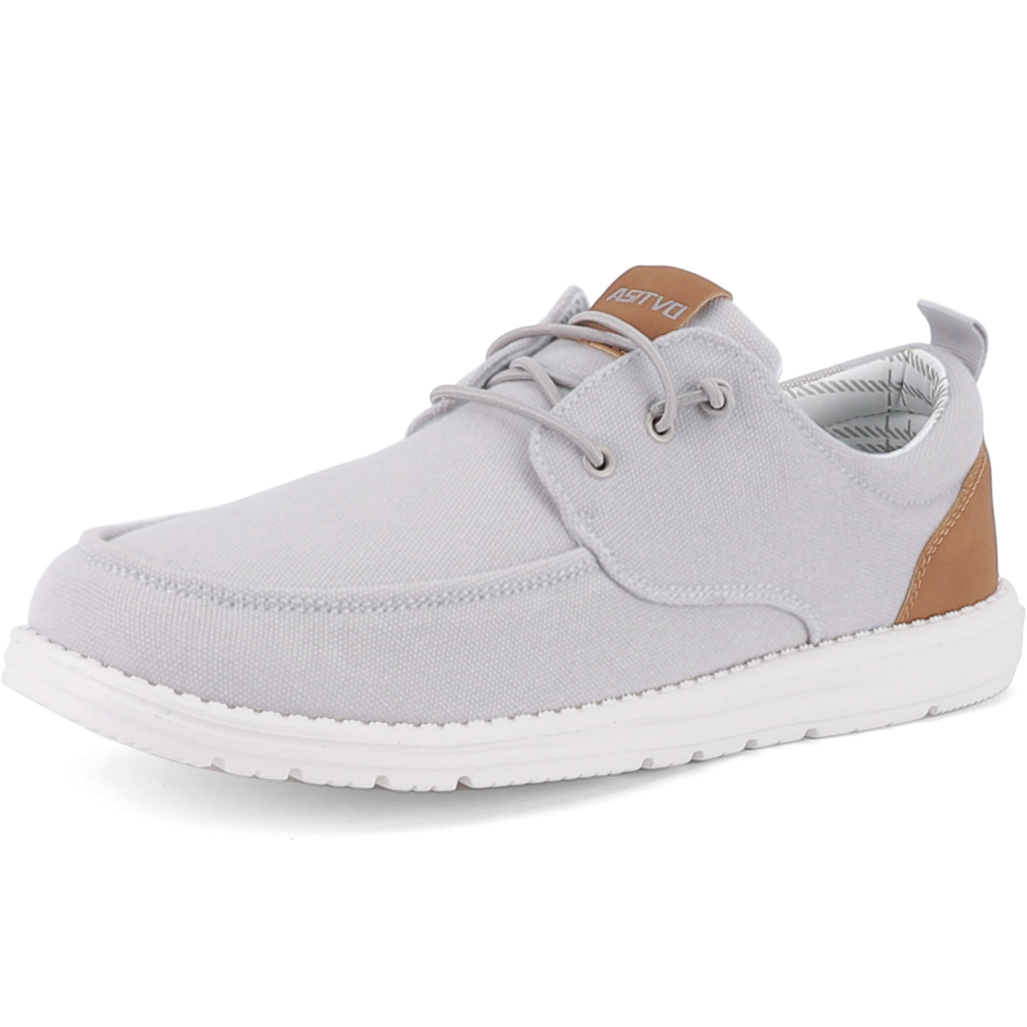 ASITVO Men's Wide Canvas Loafers Casual Slip on Walking Shoes Width Toe Box Big Size 8 Dress ...