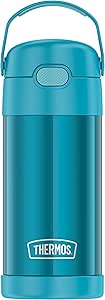 Amazon.com: THERMOS FUNTAINER 12 Ounce Stainless Steel Vacuum Insulated Kids Straw Bottle, Teal ...