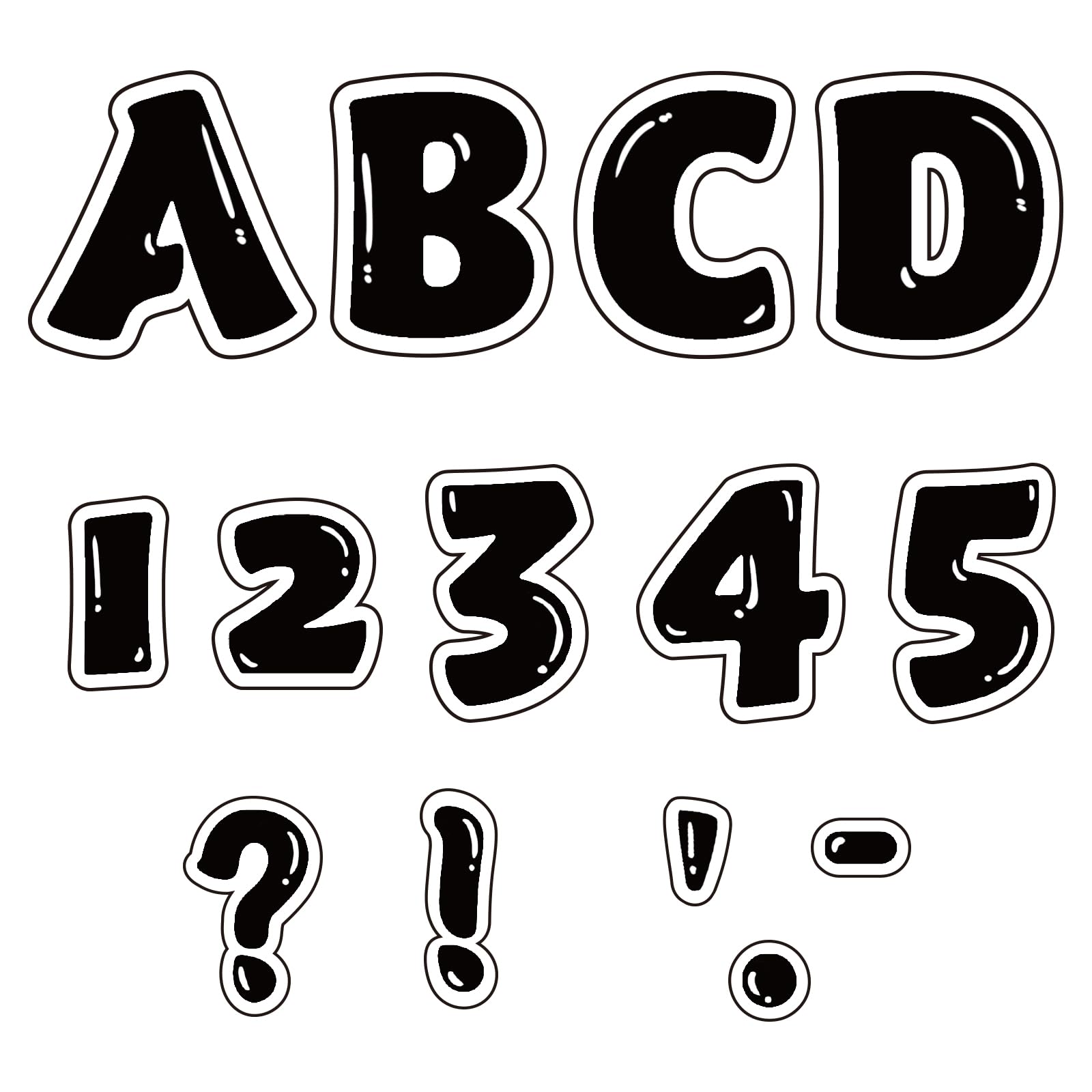 Geyoga 200 Pcs Large 6'' Bulletin Board Letters Font Letter and ...