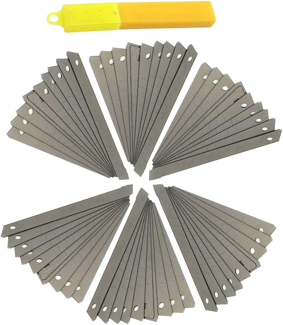 Amazon.com: 9mm Stainless Steel Snap-Off Blade Hobby Knife Blades Vinyl ...