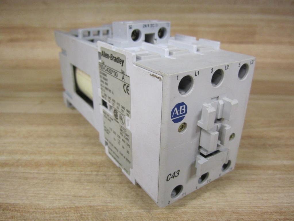 Allen Bradley 100-C43dj10 Contactor 43A 24V Dc Single Pack 100-C43dj10 ...