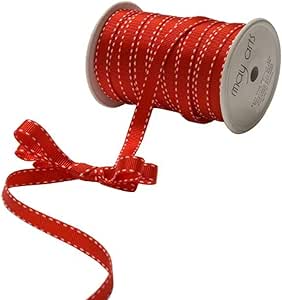 Amazon.com: May Arts 3/8-Inch Wide Ribbon, Red Grosgrain : Everything Else