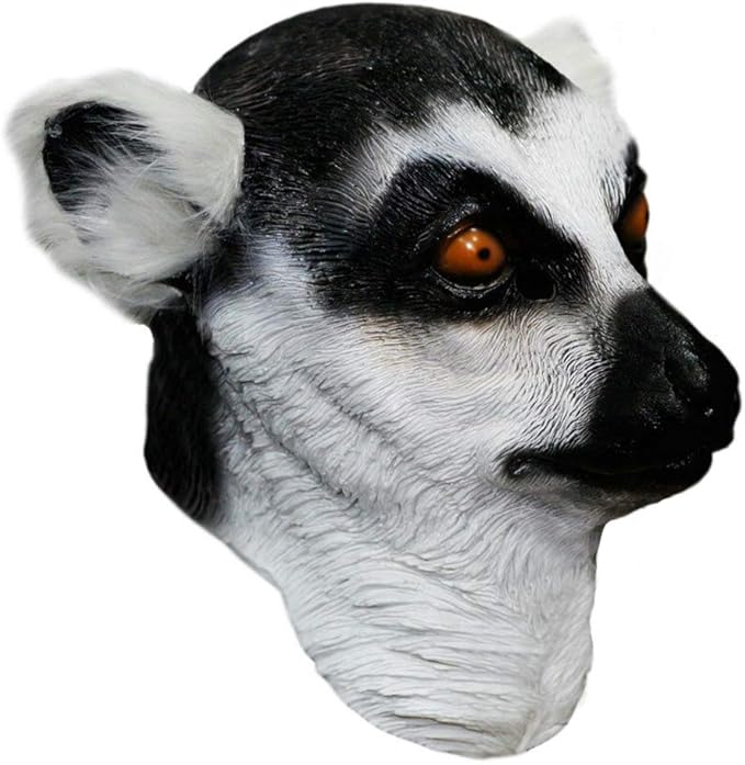 Amazon.com: Lemur Mask, Nature Jungle Animal Latex Full Head Mask ...