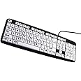 USB Wired Keyboard,Large Print Letter Computer Keypad High Contrast ...