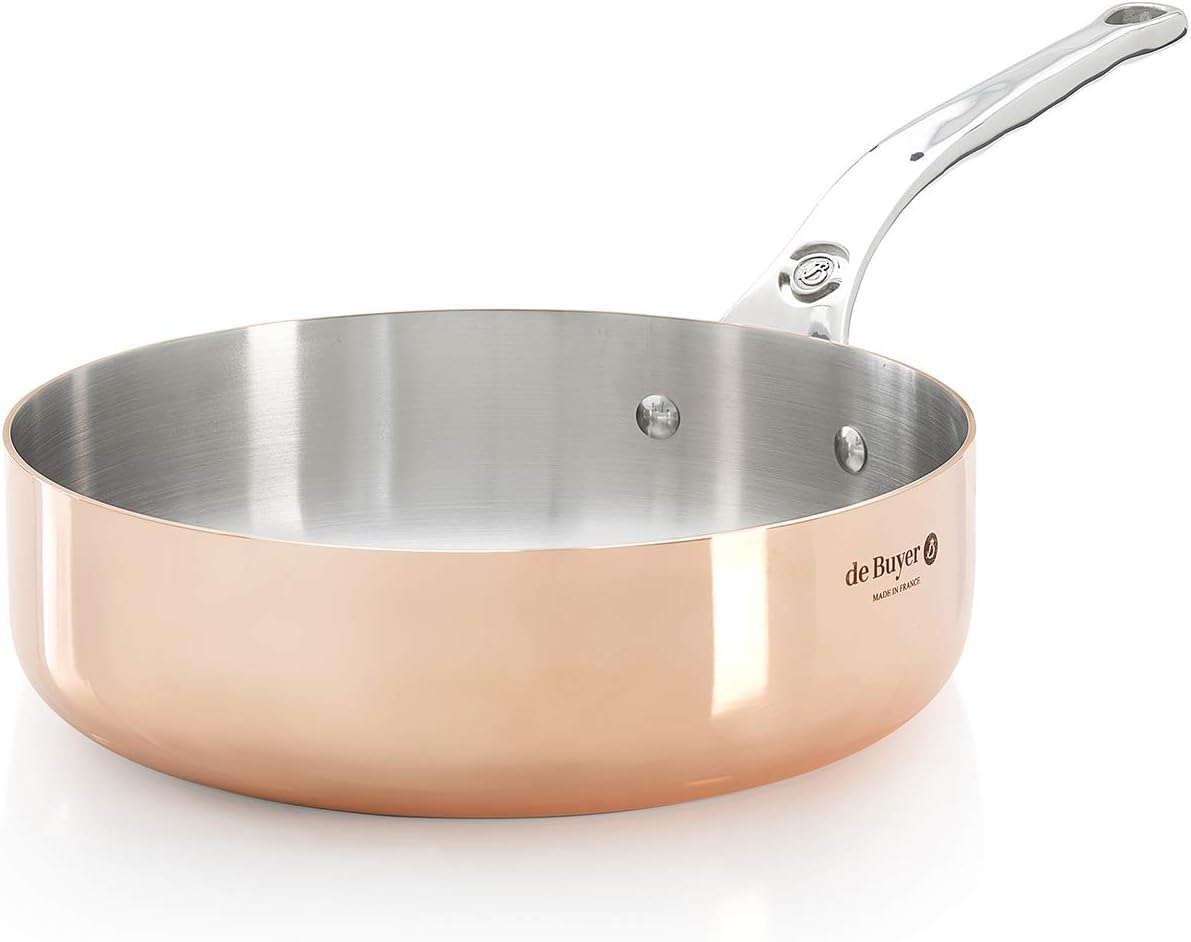 Amazon.com: PRIMA MATERA Round Copper Stainless Steel Saute-Pan 8-Inch ...