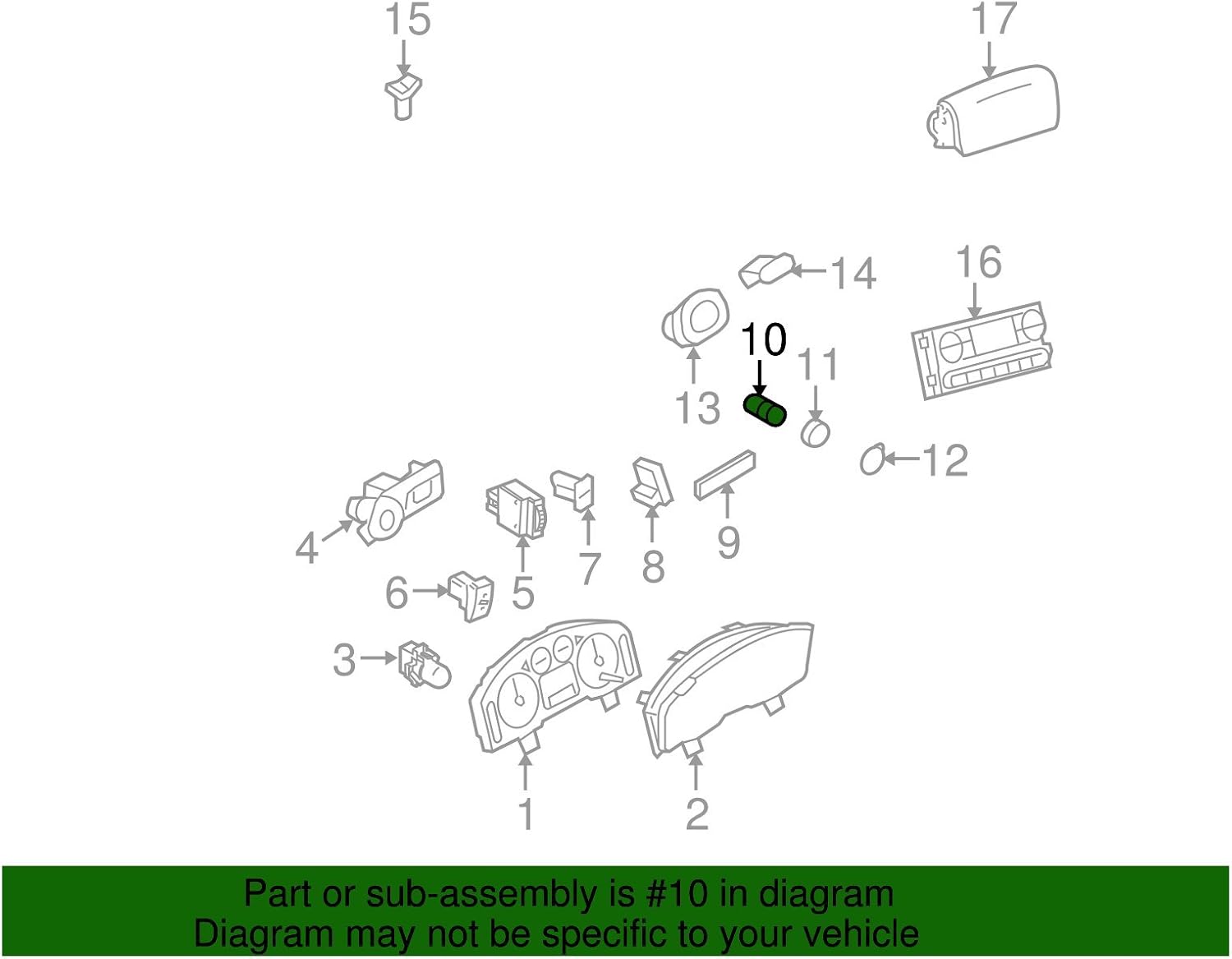 Ford BC3Z-19N236-A Socket Assembly Black