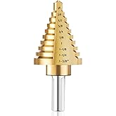 Amazon.com: Aleric Step Drill Bit Set - Titanium Coated, High Speed Steel Drill Cone Bits for ...