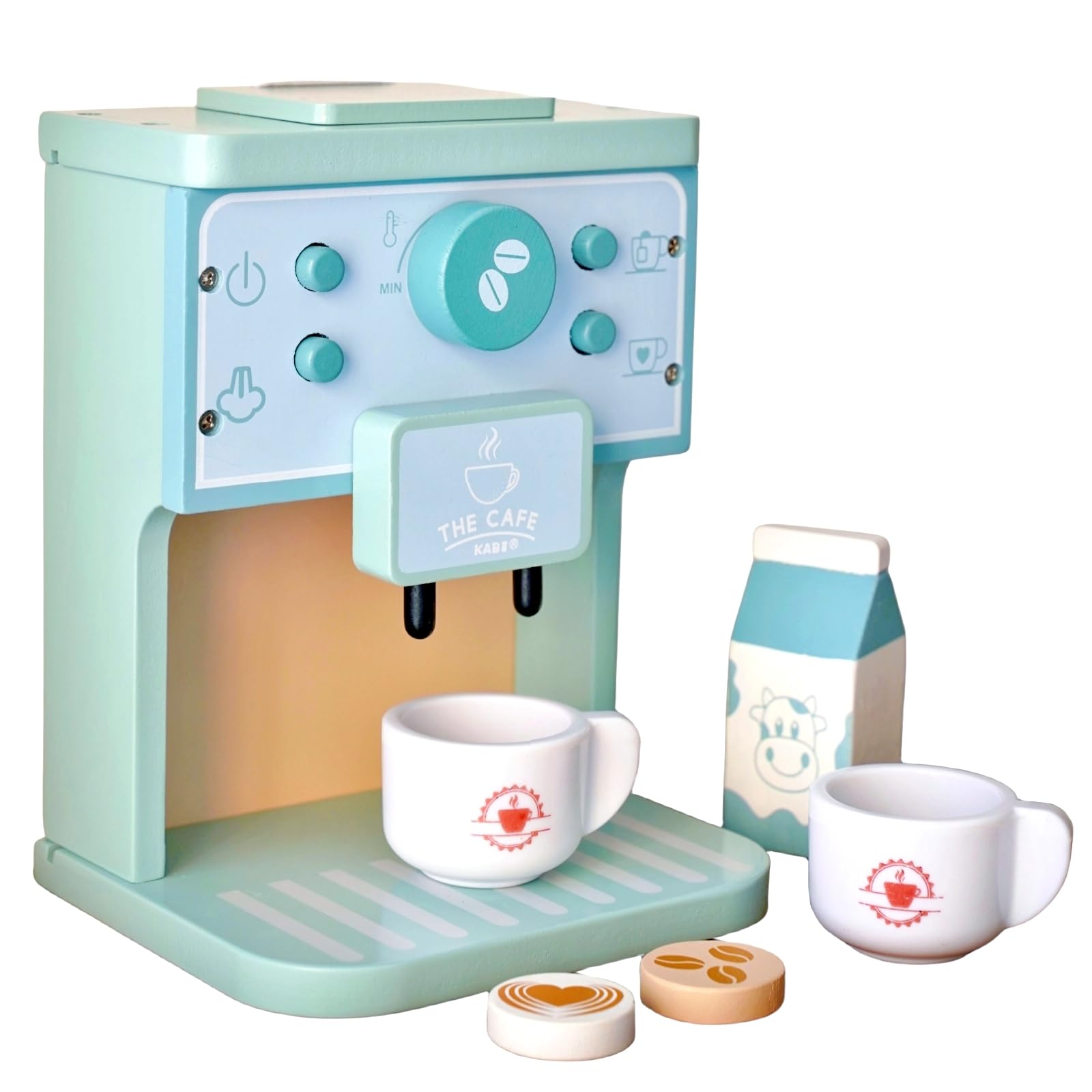 Wooden Coffee Maker Toys Play Set for Kids, Coffee Machine Toy ...