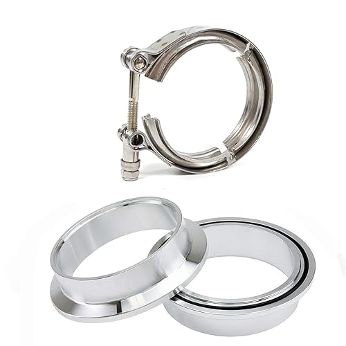 ISPEEDY V Band Clamp Aluminum Flange O-Ring Turbo Intercooler Intake ...
