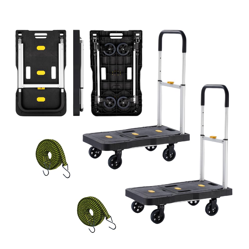 Platform Truck Folding Hand Truck 330 LB 2 Packs Heavy Duty Utility ...