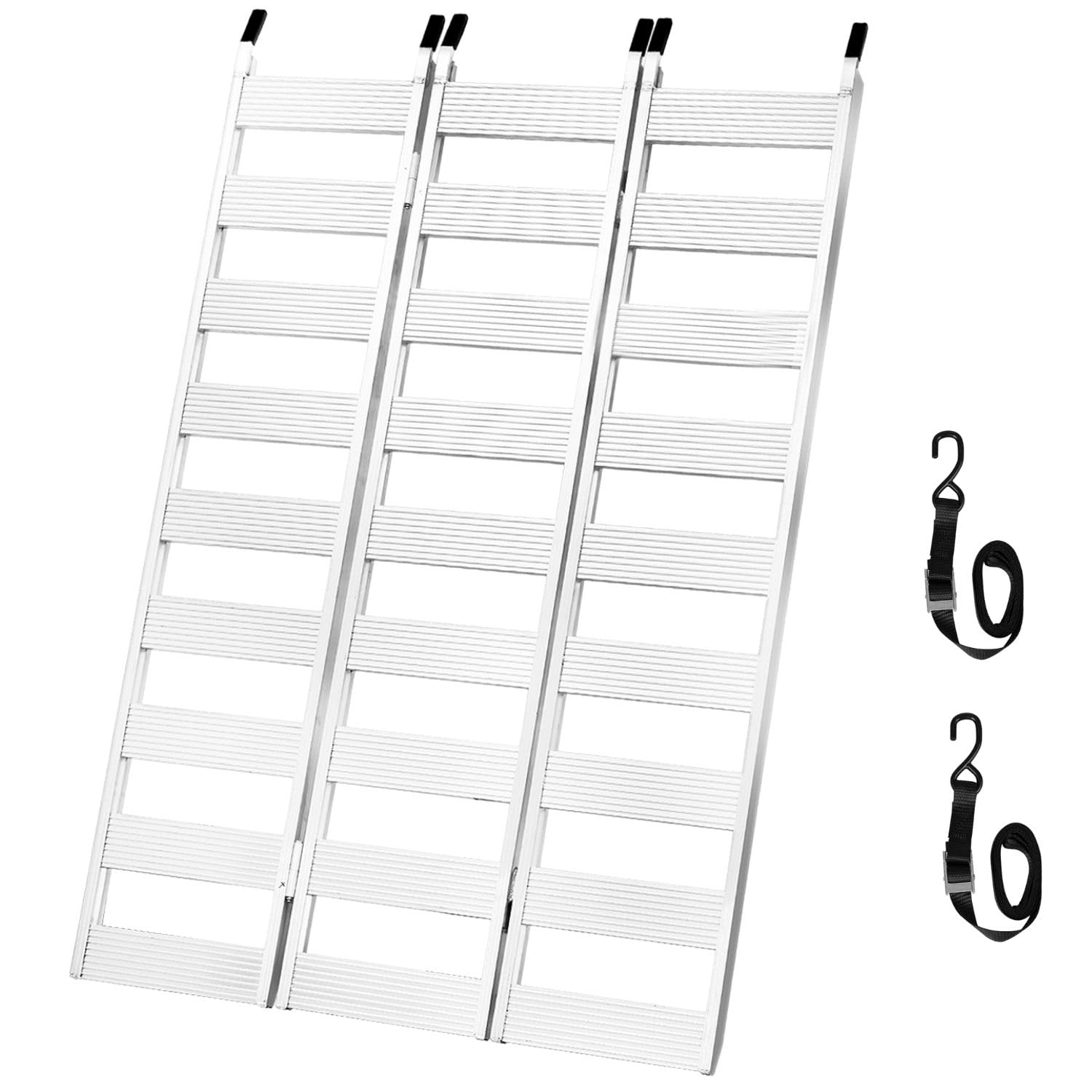 MAXIVMAN Aluminum Tri-Fold Ramp with Treads, 1,500lb Capacity (500lb ...