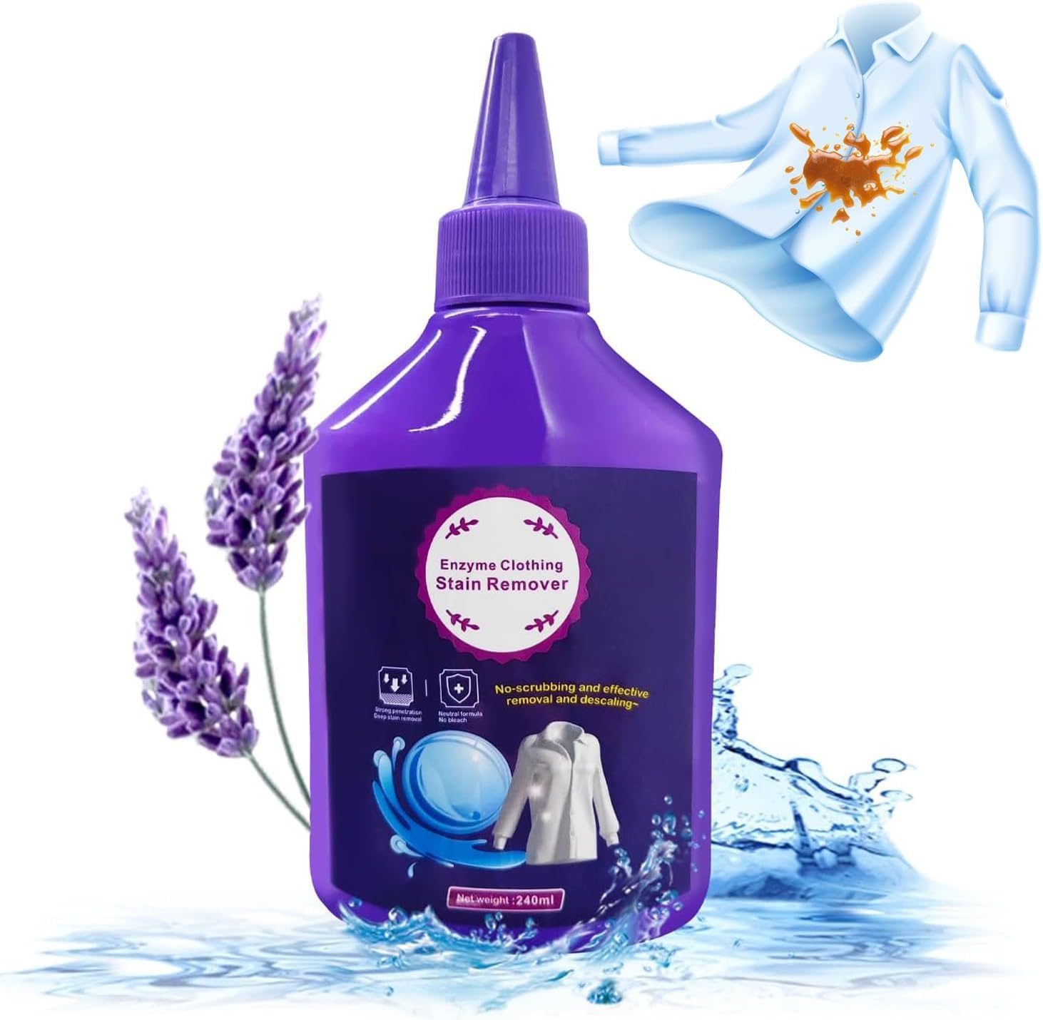 New Laundry Stain Cleaner,Enzyme Clothing Stain Remover?240ml Clothes ...